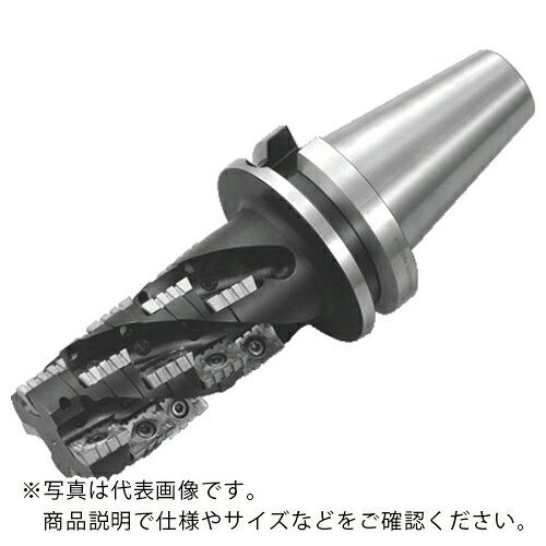 特長：重切削、深切込みが可能で加工能率が大幅に向上します。用途：片削り、溝削り、平面削り加工用。仕様：適合チップ：APMT2506コーナ角：90°BT50アーバー一体仕様スクリュークランプ方式