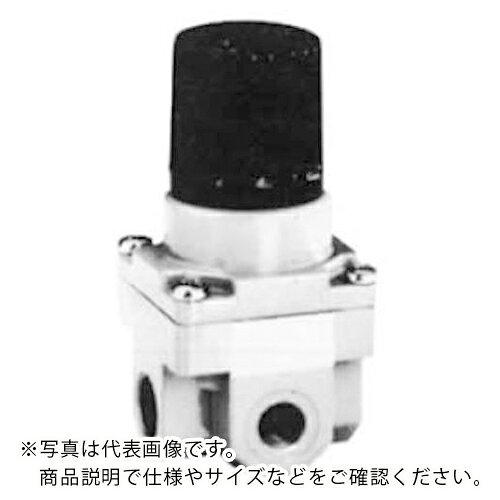 特長：減圧弁です。リリーフ機構を内蔵し、正確かつ安定した設定圧力を供給します。用途：圧縮空気の圧力調整に仕様：設定圧力(MPa)：0.02〜0.34接続口径：Rc1/4全長(mm)：84最高使用圧力(MPa)：2.06材質／仕上：ボディ：亜...