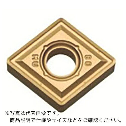 特長：耐摩耗性に優れた専用母材です。ステンレス鋼の連続加工に最適です。用途：旋削加工用。被削材：ステンレス鋼。仕様：チップ形状：ひし形80°厚さ(mm)：4.76被膜構成：微細柱状TiCN+Al2O3+TiN呈色：金色MUブレーカ：中〜荒(...