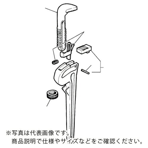 特長：リジッドレンチシリーズ用補修パーツです。仕様：品名：ピン適合機種：18インチ・24インチ　31025、31075、31100、31125、89440、90122、90127