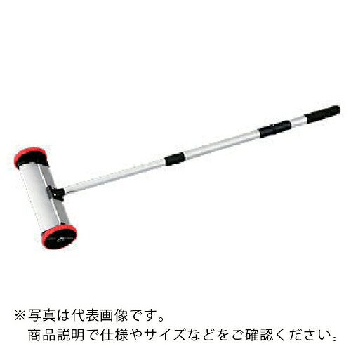 特長：工場などの床や通路に散乱した部品や鉄くずなどを磁力で回収する掃除道具です。キャスター付きでスムーズに作業できます。ハンドル部の操作で磁力を解除するリリース機能付きで回収した切り粉などを安全に除去できます。ハンドルは伸縮式で収納にも便利...