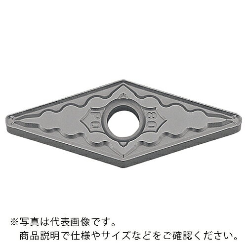 特長：3つの特殊強化技術により、高い耐摩耗性を実現したサーメットです。高速・連続加工で長寿命を実現します。用途：旋削加工用。鋼の高速・連続加工用。仕様：チップ形状：ひし形35°厚さ(mm)：4.76ノンコート呈色：輝灰色PQブレーカ：仕上げ...