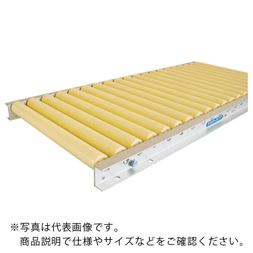 特長：食品・水産関連に適し、ABS樹脂ローラーでベアリングにステンレス製鋼球を使用。仕様：ピッチ(mm)：100ローラー径(mm)：38ローラー幅(mm)：100機長(mm)：3000肉厚(mm)：2.0樹脂製ローラコンベヤφ38−W100...