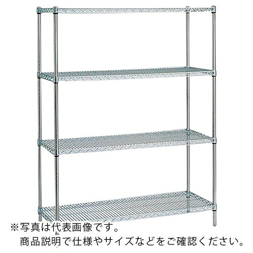 特長：さらに高品質に、よりクリーンに、ワイヤーシェルフの定番です。棚板を抗菌アクリル樹脂コーティングし、耐食性に優れ、クリーンな環境にも使用できます。仕様：間口(mm)：910奥行(mm)：307高さ(mm)：1384棚段数(段)：4　●メ...