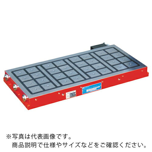 特長：電源コードは使い勝手のよい脱着コネクタ式を採用しており、プラグ接続時およびキャップ取付時は防水仕様です。重切削や加工条件が悪い場合に好適な永電磁チャックです。用途：フライス・マシニングセンターなどによる、切削加工時のワーク固定に。プラ...