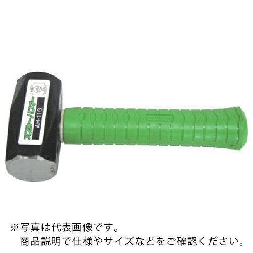 特長：通常品に較べ柄が短いので、たたき込みやすくなっています。特殊全面ラバーグリップ使用で、すべりにくく、手になじみ易いです。ハンマー部は全面がアンカー打ち込みに最適な形状となっています。用途：あと施工アンカー施工工具。仕様：全長(mm)：...