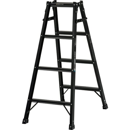 特長：ブラックカラー用途：内装工事や作業。仕様：最大使用質量(kg)：100天板高さ(m)：1.11はしご全長(m)：2.37天板寸法(mm)：252×157踏ざん踏面幅(mm)：52Aマーク：認定品JISマーク：認定品ステップ数(天板除く...