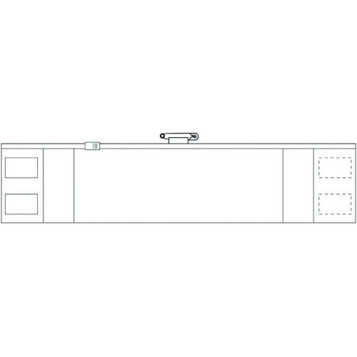 特長：お客様がパソコンで製作したオリジナル文字の用紙を差し込めます。用途：腕章として使用。仕様：色：白縦(mm)：90横(mm)：420中紙サイズ(mm)幅：220中紙サイズ(mm)高さ：70摘要：差込式マジックテープ付・上部安全ピン付材質...