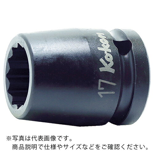 特長：ボルト／ナットに接する開口部(12角)はもちろんのこと、差し込み側の四角駆動部にも角を傷めずハイトルクを確実に伝える面接触のフラットドライブを採用しています。仕様：差込角(mm)：12.7対辺寸法(mm)：17全長(mm)：38対辺形...