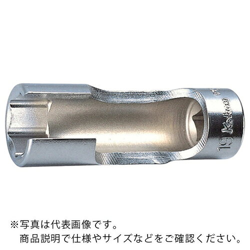 特長：今まで横からスパナでしかくわえられなかったような各種センサーや配管周りのナットなどに上からアクセスできるフレアナットソケットです。仕様：差込角(mm)：9.5対辺寸法(mm)：22全長(mm)：80対辺(mm)：22材質／仕上：クロム...