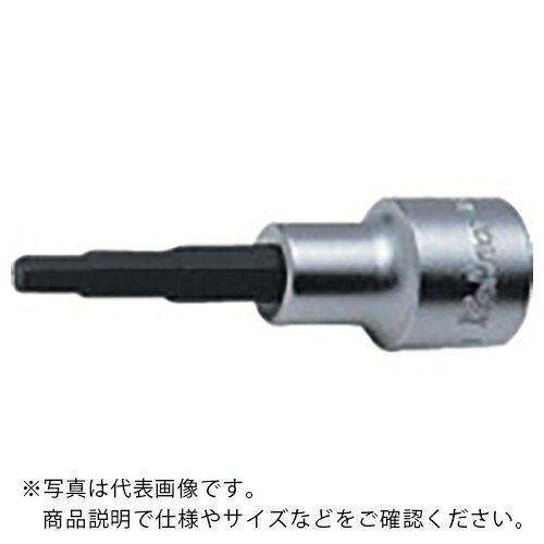 特長：6角穴付ボルト用のヘックスビットソケットです。ラチェットハンドルを始めとする各種ハンドル類と組み合わせることにより、L型レンチでは不可能な箇所での作業が可能となります。仕様：差込角(mm)：12.7対辺寸法(mm)：4全長(mm)：5...