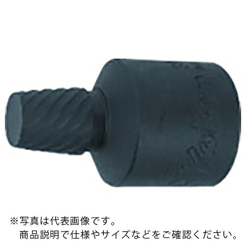特長：破損ボルトの抜き取り用です。破損ボルトに下穴をあけ、ボルトツイスターを食い付かせて抜き取ります。汎用のソケットレンチのハンドル類で駆動可能です。用途：破損ボルトの抜き取り用。仕様：使用ボルトねじ：M27〜M30全長(mm)：37使用ド...
