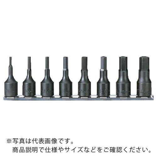 特長：ヘックスビットソケットセットです。仕様：差込角(mm)：9.5セット内容(点)：8セット内容(mm)：3、4、5、6、7、8、10、12全長(mm)：52　●代表画像について 商品によっては、代表画像を使用している場合がございます。 ...