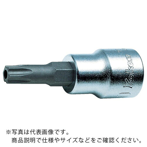 特長：いじり止めトルクス［［R下］］ボルト用のビットソケットです。ラチェットハンドルを始めとする各種ハンドル類と組み合わせることにより、L型レンチでは不可能な作業が可能となります。仕様：呼びNo.：T50H先端寸法(mm)：8.9差込角(m...