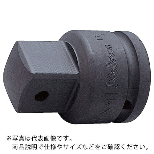 特長：インパクトレンチの差込角を変換するアダプターです。凸側ボールロック式です。仕様：差込角凹(mm)：6.35差込角凸(mm)：9.5全長(mm)：27適合ピン：A32適合Oリング：B21適合ピン・リングセット：AB21材質／仕上：クロム...