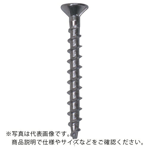 特長：侵食性に優れ、防錆力に優れたオーステナイト系ステンレスXM7製です。頭部下のフレキ加工で木材を切削し、頭浮きを防ぎます。仕様：寸法(mm)d：4.2全長(mm)：25ねじ部長さ(mm)：19タイプ(全ねじ/半ねじ)：全ねじ適合ドライバ...