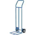 特長：頑丈な二輪台車です。用途：工場・物流倉庫・店舗・オフィス内仕様：均等荷重(kg)：150全長(mm)：1220幅(mm)：350奥行(mm)：300高さ(mm)：1220車輪径(mm)：150色：ブルーキャスター：ソリッド車輪キャスタ...