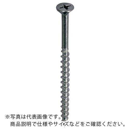 特長：侵食性に優れ、防錆力に優れたオーステナイト系ステンレスXM7製です。頭部下のフレキ加工で木材を切削し、頭浮きを防ぎます。ねじ山の間隔が長く（粗目）ねじの溝が深い、電動工具を使って作業するもっとも一般的な木工用ビスです。用途：サビにくく...