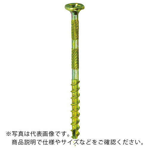 特長：堅木用ビスです。ローレット加工が堅い木材も強硬突破します。仕様：寸法(mm)d：4.5全長(mm)：90ねじ部長さ(mm)：48適合ドライバー：プラスNo.2ローレット：2段頭部径dk(mm)：10寸法(mm)d×全長：4.5×90フ...