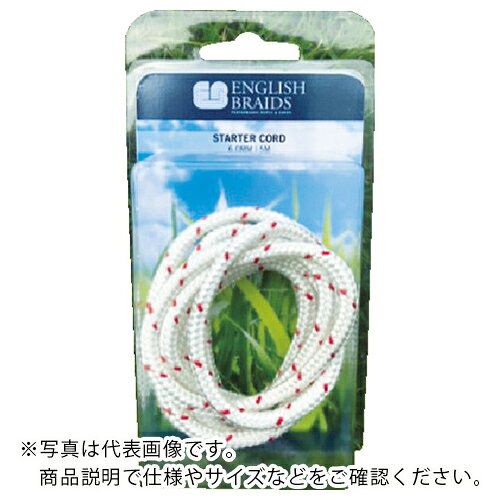 特長：品質の高いナイロンを使用しています。耐熱性も備えており、摩擦に強くねじれにくいロープです。肌触りが良く、少し伸縮性があります。用途：あらゆる農業機械、建設機械などのエンジン始動用に。シート等の固定、結束に。仕様：色：白/赤線径(mm)...
