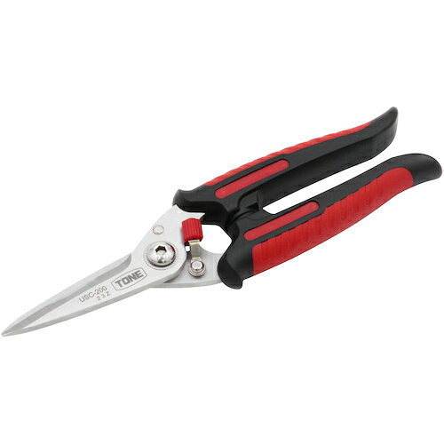 特長：サビづらいステンレス製ギザ刃で対象物をしっかりととらえます。保管時等に不意な開閉を防ぐロックレバー付。連続作業がしやすいスプリング付。用途：紙・布・金属板・線材など様々なものを切断用。仕様：刃長(mm)：58刃厚(mm)：8全長(mm...