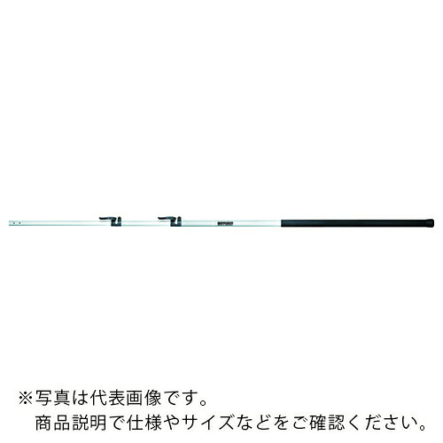 特長：非常に軽量で、また頑強な高強度アルミ製の伸縮竿です。先端部を様々なツールに付けかえることで、高枝の作業を便利にできます。仕様：全長(mm)：830〜1900伸縮：3段階材質／仕上：高強度アルミ　●代表画像について 商品によっては、代表...