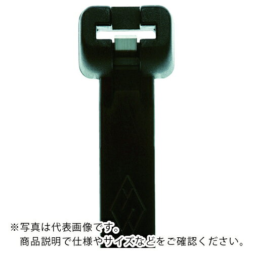 特長：在庫限りの特別価格提供品です。ロック部分にステンレス爪を採用することで、締め付けの強度と耐久性が著しく強化されています。用途：電線ケーブルの固定や結束に。仕様：色：黒幅(mm)：4.5長さ(mm)：290厚さ(mm)：1.16最大結束...