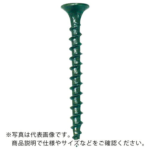 特長：耐食性に優れたカラーラスパート処理を施しています。木材のカラーに合わせて使用できます。ねじ全体に色がついたタイプです。仕様：タイプ：全ねじ頭部径dk(mm)：8.0適合ドライバー：プラスNo.2寸法(mm)d×全長：3.8×41色：グ...