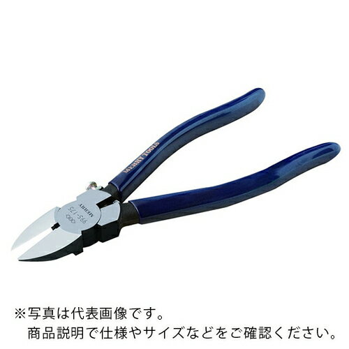 特長：大径の樹脂切断に適します。刃のくい違い防止ストッパー付です。用途：プラスチック成型品のゲートの太物切断。仕様：全長(mm)：200刃表面形状：円状刃切断能力(mm)樹脂：φ10円状刃ばね付ソフトカバー付材質／仕上：炭素鋼グリップ：ポリ...
