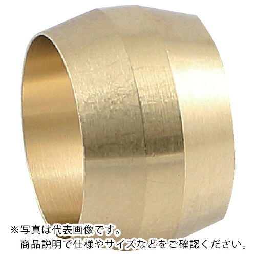 用途：銅管用継手。仕様：適合銅管外径(mm)：15.88適合銅管外径D(mm)：15.88L(mm)：12流体温度(℃)：-50〜150℃使用圧力：3.45MPaRN-1055とセットで使用RN-1066とセットで使用材質／仕上：黄銅(C3...