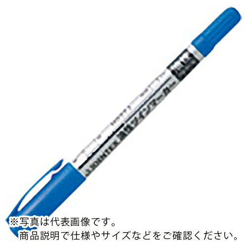 特長：ツインタイプの油性マーカーです。仕様：インク色：青本体長：137mm軸径：11mm線幅：細字：0．9mm、極細：0．4mm入数：1本本体長：137mm軸径：11mm　●メーカー取寄商品について 本商品はメーカーからの取寄商品となります...