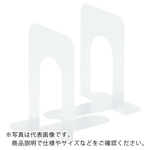 特長：デスクの上のスペースを有効活用できます。仕様：色：ホワイト種別：中外形寸法：幅128×奥158×高165mm1箱入数：10個（2個×5組）ブックエンド業務用パック裏面すべり止め足ゴム付材質／仕上：鋼板1．2mm　●メーカー取寄商品につ...