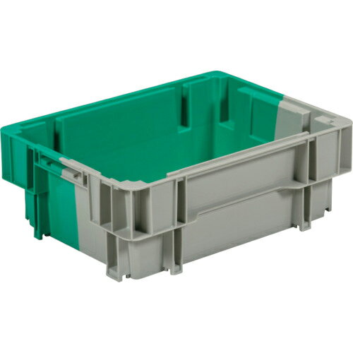 特長：同色スタッキングタイプ。ネスティング時は収納効率に優れ、空箱スペースの削減が可能。仕様：容量(L)：16色：Aグレー/グリーン外形寸法(mm)間口：442外形寸法(mm)奥行：334外形寸法(mm)高さ：160有効内寸(mm)間口：3...