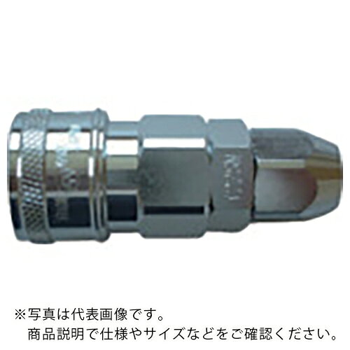 特長：工場内のエアー配管からエアー工具の接続まで汎用性に優れています。用途：エアー工具配管、各種エアー配管仕様：最高使用圧力(MPa)：1.5耐圧力(MPa)：1.5相手側ホースサイズ(mm)：6.5×10使用流体：エアータイプ：ソケット全...