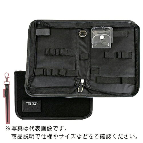 特長：丈夫な布製ケースです。取り出しやすいゴムバンド式です。着脱可能なストラップ付です。用途：各種工具の収納、持ち運びに。仕様：色：ブラック幅(mm)：255奥行(mm)：150高さ(mm)：50内寸L(mm)：245内寸W(mm)：140...