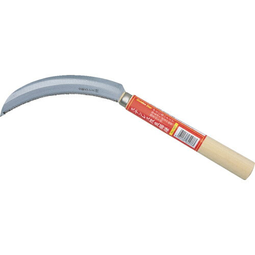 特長：稲・麦刈り、野菜の収穫、雑草刈用の鋸鎌です。仕様：全長(mm)：330刃渡り(mm)：160材質／仕上：刃部:炭素刃物鋼　●代表画像について 商品によっては、代表画像を使用している場合がございます。 商品のカラー、サイズなどが異なる商...