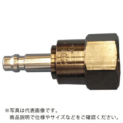 特長：ワンタッチ接続・ワンタッチ分離で、作業がスピードアップします。用途：溶断吹管用仕様：適合流体：酸素接続サイズ：M16×1.5右袋ナット最高使用圧力(MPa)：1.0耐圧力(MPa)：1.0生産物賠償責任保険付UL規格取得製品材質／仕上...