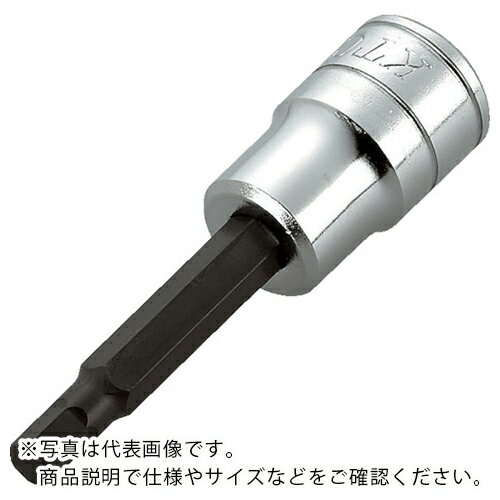 特長：ビット部は差込式で交換が可能です。スタンダードタイプです。差込角側は応力の集中を防ぐパワーフィット形状を採用しています。仕様：差込角(mm)：9.5対辺寸法(mm)：6全長(mm)：66店頭包装仕様材質／仕上：特殊工具鋼　●代表画像に...
