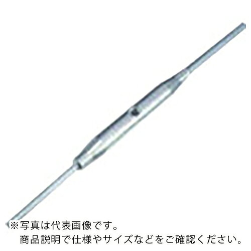 特長：枠を回転させると、ゆるめたり、締めたりすることができます。枠式とは違い、パイプタイプでネジ部分が露出していないので、より装飾的です。用途：ワイヤロープの張り具合の調節に。仕様：ねじ径：W1/2使用荷重(kN)：6.86L(mm)：20...