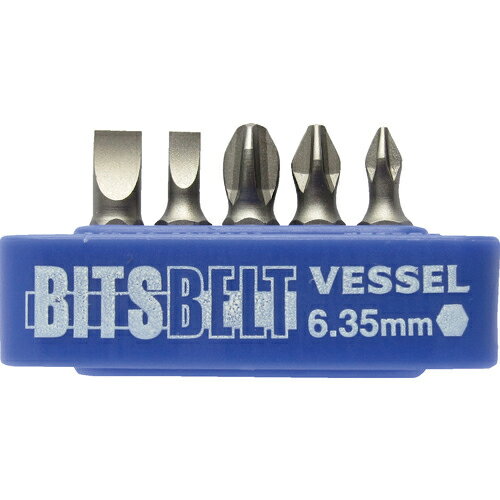 特長：交換ビットセットです。仕様：セット内容：［［＋］］1、2、3、［［−］］4、6×25.4mm、ビットベルトホルダセット内容(点)：6材質／仕上：特殊鋼　●代表画像について 商品によっては、代表画像を使用している場合がございます。 商品...