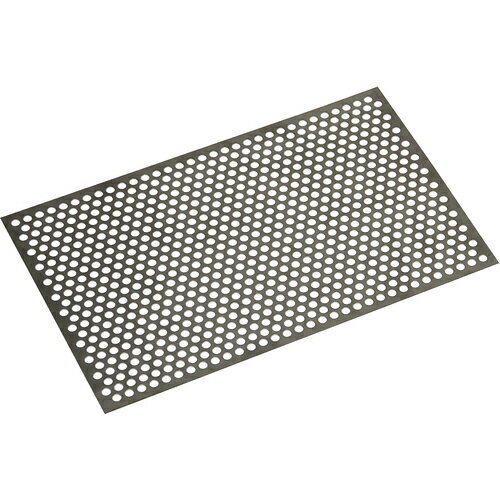 特長：耐食性に優れています。こまめな手入れで光沢が保てます。用途：工作・補修に。機械部品・工場設備・DIY・家具・建具・部品・補強材などに。仕様：幅(mm)：200長さ(mm)：300厚さ(mm)：0.66mm穴×9mmピッチ材質／仕上：ス...