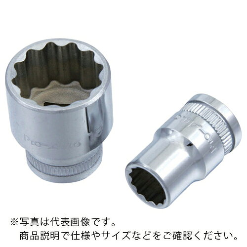 特長：ボルトナットの角を傷つけにくい面接触タイプです。ソケット12角形状。用途：ボルトやナットの締め付け、緩め作業。仕様：対辺寸法(mm)：14差込角(mm)：9.5全長(mm)：30対辺(mm)：14材質／仕上：クロームバナジューム鋼　●...