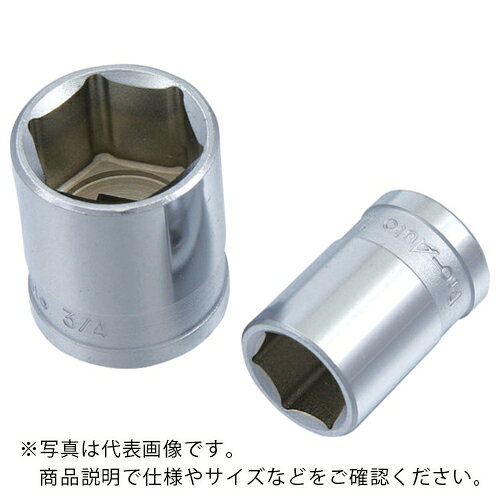 特長：ボルトナットの角を傷つけにくい面接触タイプです。ソケット6角形状。用途：ボルトやナットの締め付け、緩め作業。仕様：差込角(mm)：9.5全長(mm)：28対辺寸法(インチ)：7/16材質／仕上：クロームバナジューム鋼　●メーカー取寄商...