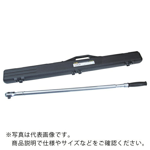 特長：左右ねじ締め付け測定可能型です。ロック、アンロックカラーを指で引き下げるだけで簡単にロックが解除できるワンタッチロック機構を採用しています。用途：大型車のホイールナット締め付け作業に。仕様：差込角(mm)：19.0全長(mm)：124...