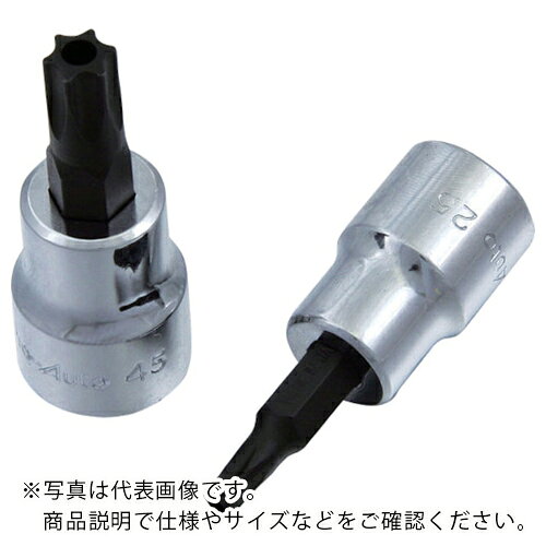 特長：ラチェットハンドルやスピンナーハンドルと組み合わせて使用します。ヘックスローブねじの締め付け、緩め作業です。いじり止め対応穴付きです。用途：ヘックスローブねじの締め付け、緩め作業に。仕様：呼びNo.：T20差込角(mm)：9.5全長(...