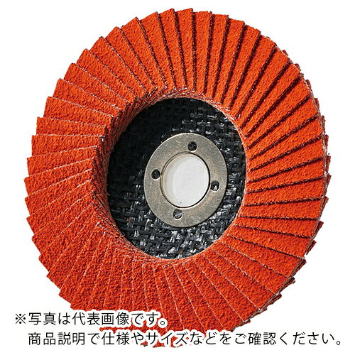 特長：研削力が従来の研磨布ディスク(A)の約2倍、金属の重研削に威力を発揮します。用途：鉄、ステンレス、アルミ、その他難削材の各種重研削。黒皮はがし。仕様：粒度(#):40外径(mm):100羽根長さ(mm):20穴径(mm):15最高使用...