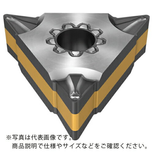特長：両面使い、三角形チップ　ハイポジすくい角、ISO P種の仕上加工用です仕様：適合被削材：P、M切刃長L(mm)：16.47内接円IC(mm)：9.52コーナ半径RE(mm)：0.4コーティング：TiCN+Al2O3+TiN材質／仕上：...