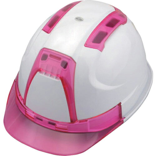 特長：通気孔付ヘルメットです。ひさしにはキズが付くにくい特殊ハードコーティング加工がされており、紫外線を99.9％カットします。消臭加工素材を採用した内装とアゴヒモ（帯電防止糸のステッチ入り）です。帽体にはほこりの付きにくい帯電防止処理を施...