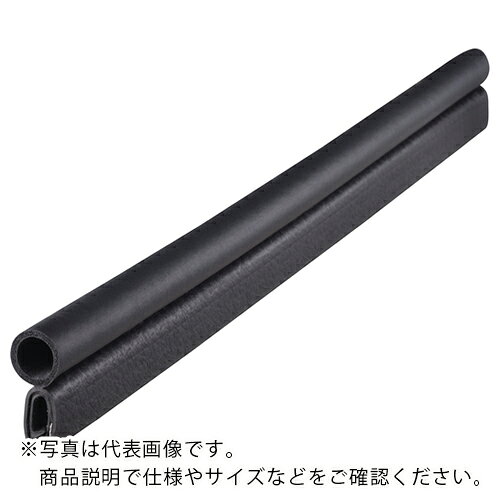 特長：接着剤を使用せず取り付けができます。用途：扉などのクッション材、防塵対策。仕様：色：黒長さ(m)：1取付方法：差し込みタイプA(mm)：7.6B(mm)：14.0C(mm)：2.2H(mm)：25.0r(mm)：3.8t(mm)：3....