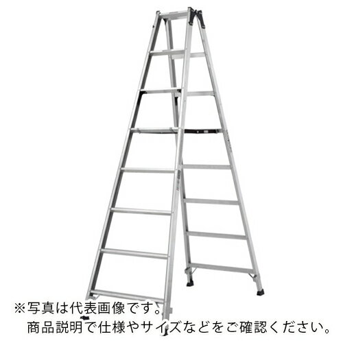 特長：ワンタッチ式の中間開き止め使用により、設置、折りたたみも楽に操作出来ます。三角補強版標準装備で揺れも軽減しております。用途：高所作業に最適です。仕様：最大使用質量(kg)：100天板高さ(m)：2.59収納時全長(m)：2.74天板寸...